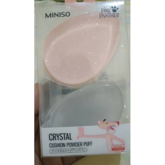 Jual Miniso x Pink Panther Crystal Cushion Powder Puff | Shopee Indonesia