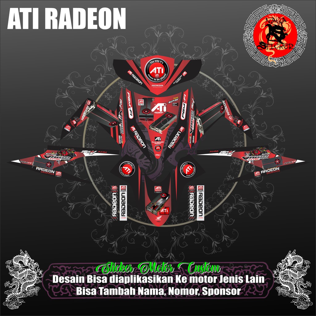 Jual DECAL STICKER FULL BODY HONDA VARIO CBS TECHNO ATI RADEON | Shopee ...