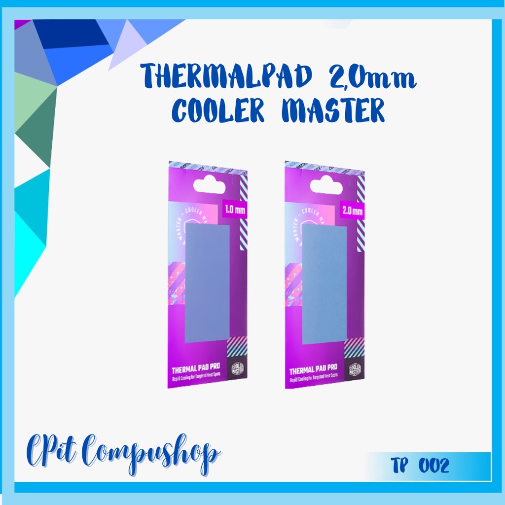 Jual Cooler Master Thermal Pad 2.0 mm Original Memory nvme ssd gpu cpu ...