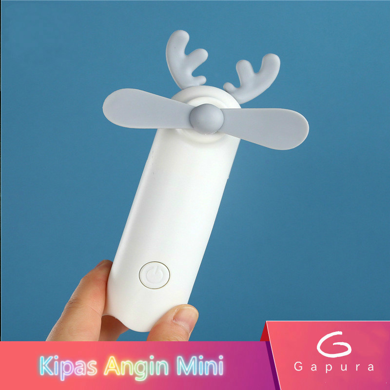Jual Kipas mini genggam portable/ kipas angin karakter rusa imut ...
