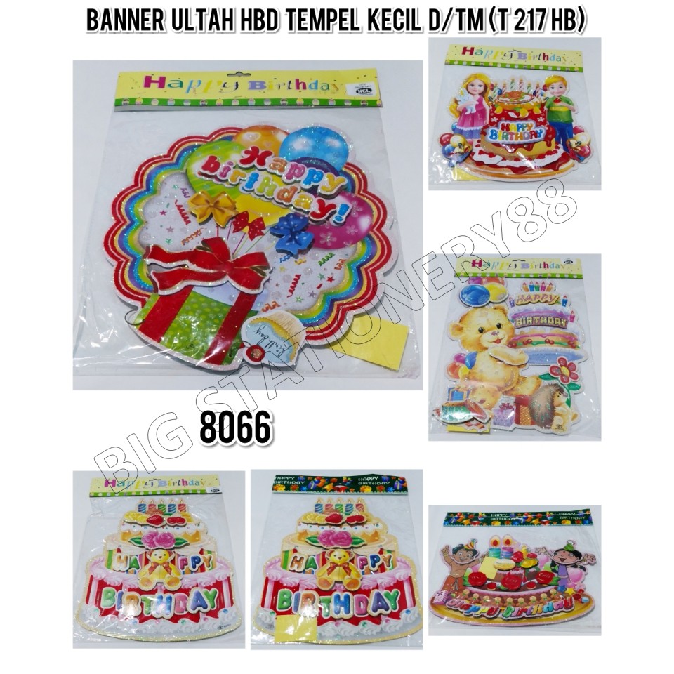 Jual BANNER ULTAH / HIASAN ULTAH HBD TEMPEL KECIL D TM (T 217 HB ...