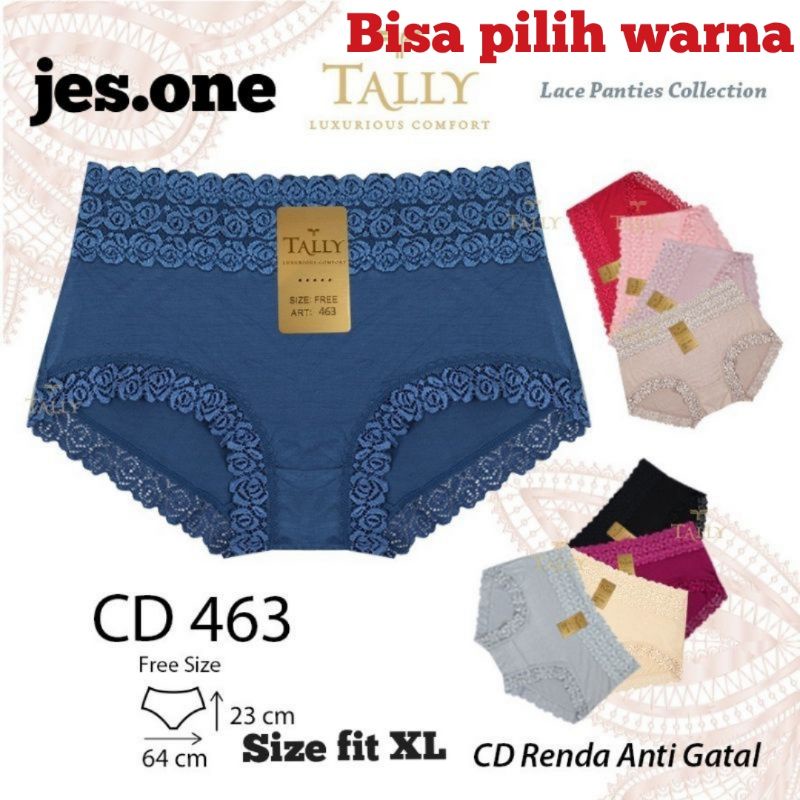 Jual Tally 463 CD Celana Dalam Wanita Bahan Bambu Renda fit XL | Shopee Indonesia
