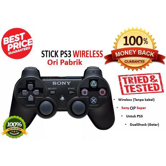 Jual STICK PS3 WIRELESS CONTROLLER - STIK PS3 ORI PABRIK | Shopee Indonesia