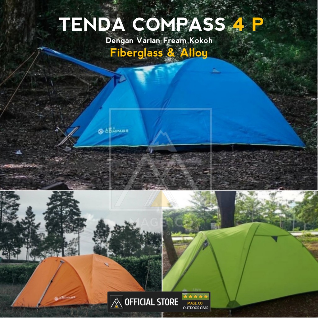 Jual Tenda Compass Kapasitas 4-5 Orang / Tenda dobel Layer Kapasitas 4p ...