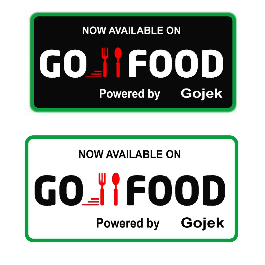 Jual STIKER GOFOOD (logo Gojek baru) untuk tempat kuliner | Shopee ...