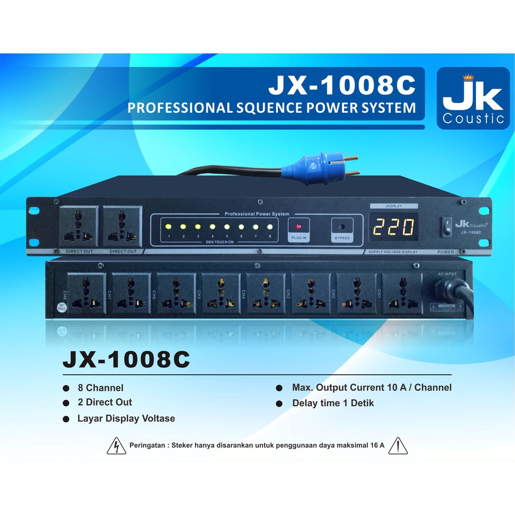 Jual Power Sequencer JX-1008C JK Coustic sequencer JX 1008C | Shopee ...