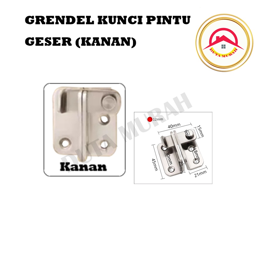 Jual Grendel Pintu Geser Slot Pintu Geser Grendel Kiri - Kanan free ...
