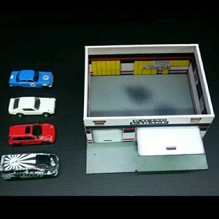 Jual diecast-track-bangunan- papercraft diorama mechanics racing skala ...