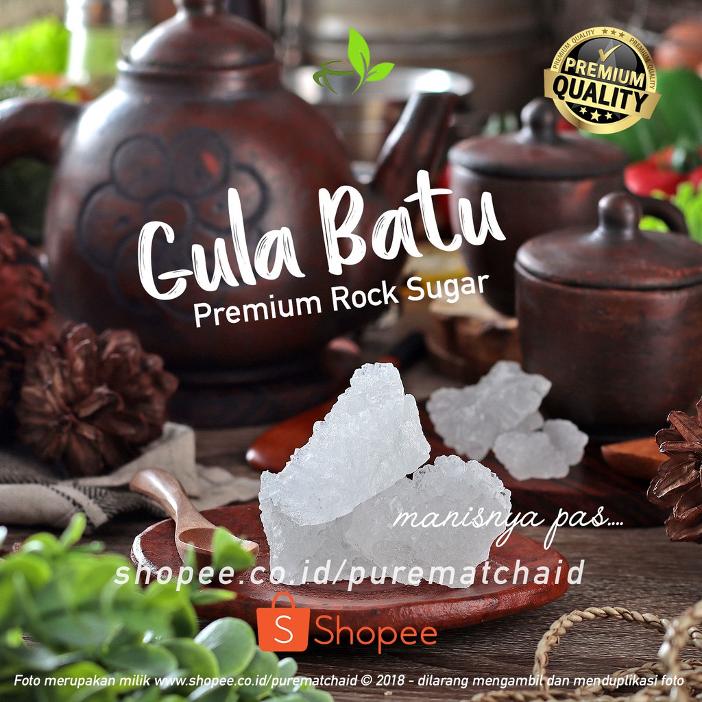 Jual Gula Batu Alami Warna PUTIH 250gr Premium Rock Sugar Gula Kristal ...