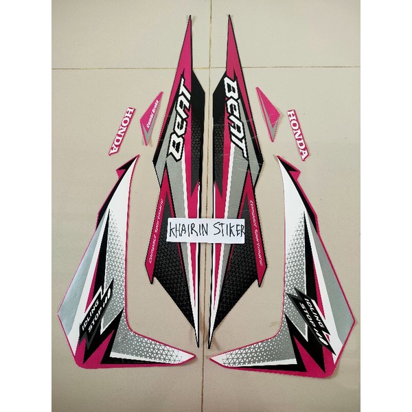 Jual striping stiker beat esp eco 2018 pink magenta hitam | Shopee ...