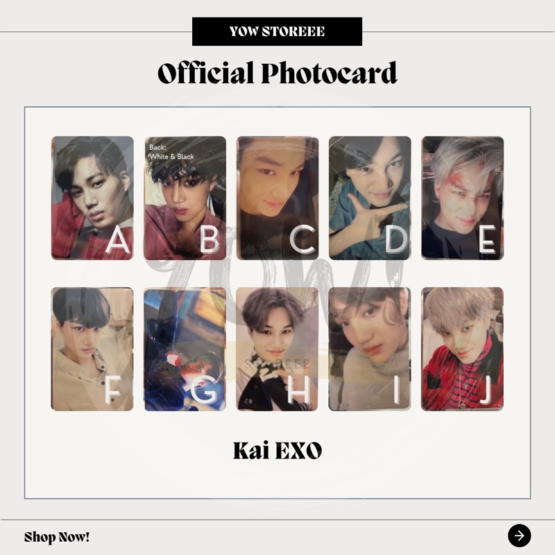 Jual [KAI] Photocard Kai - PC Kai EXO Countdown, Sing For You K (White), SFY M (Black), Lucky ...