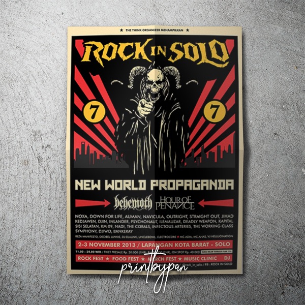 Jual Poster ROCK IN SOLO Metal Festival Pamflet Event Band Metal Rock ...