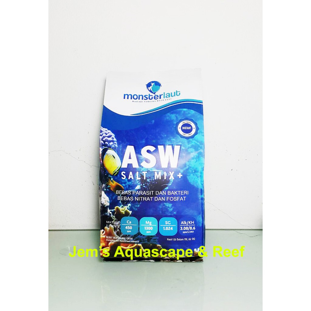 Jual ASW Salt Mix+ Reef Salt / Garam Laut Sintetis MONSTER LAUT ...