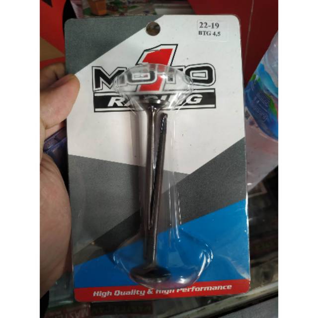 Jual KLEP MOTO1 RACING UKURAN 22 19 MM BTG BATANG 4 5 4.5 MM IN EX VIXION R15 jupiter MX king ...