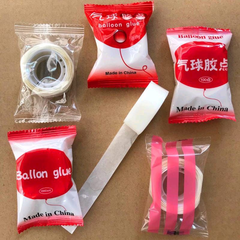 Jual bfs lem balon isi 100 dot / glue ballon / perekat balon, cara ...