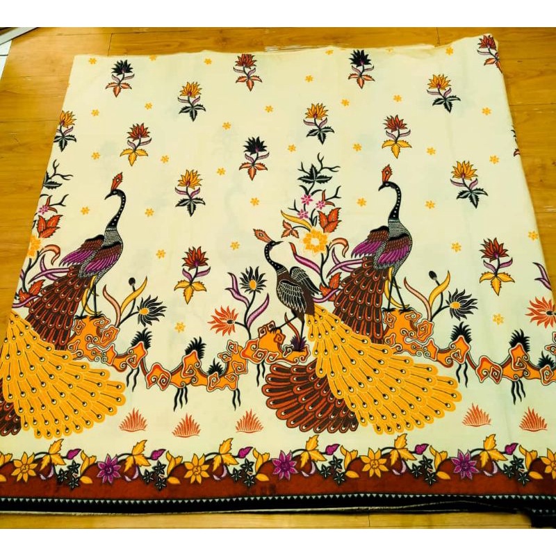 Jual Kain batik solo alusan motif merak sepasang | Shopee Indonesia