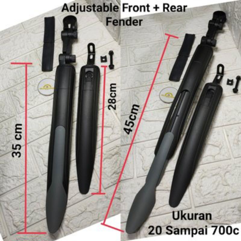 Jual Fender Spakbor Sepeda Depan Belakang Adjustable Ukuran 20 22 24 26 ...
