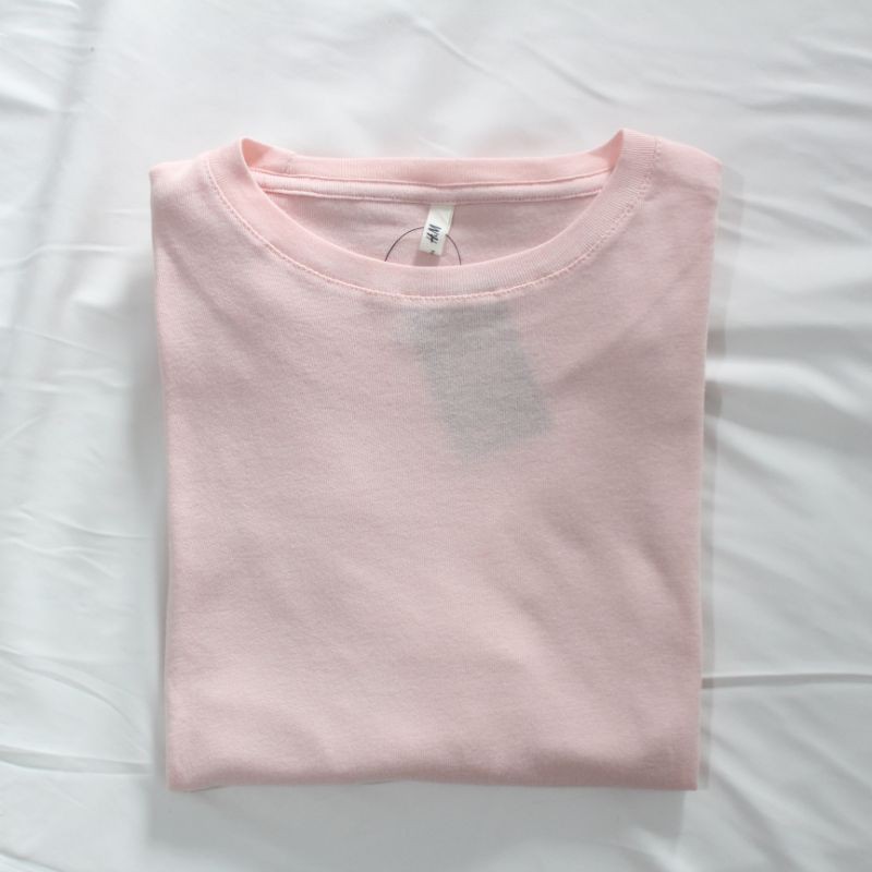 Jual Kaos HnM Soft Pink Lengan Panjang 100% Cotton | Shopee Indonesia