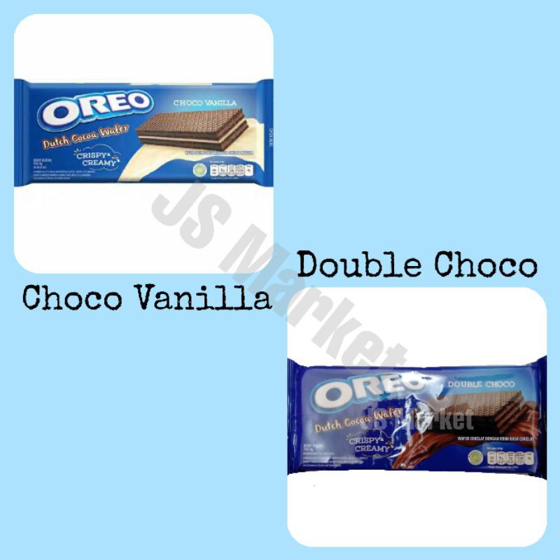 Jual OREO DUTCH COCOA DOUBLE CHOCO/CHOCO VANILLA WAFER 140.4GR | Shopee ...