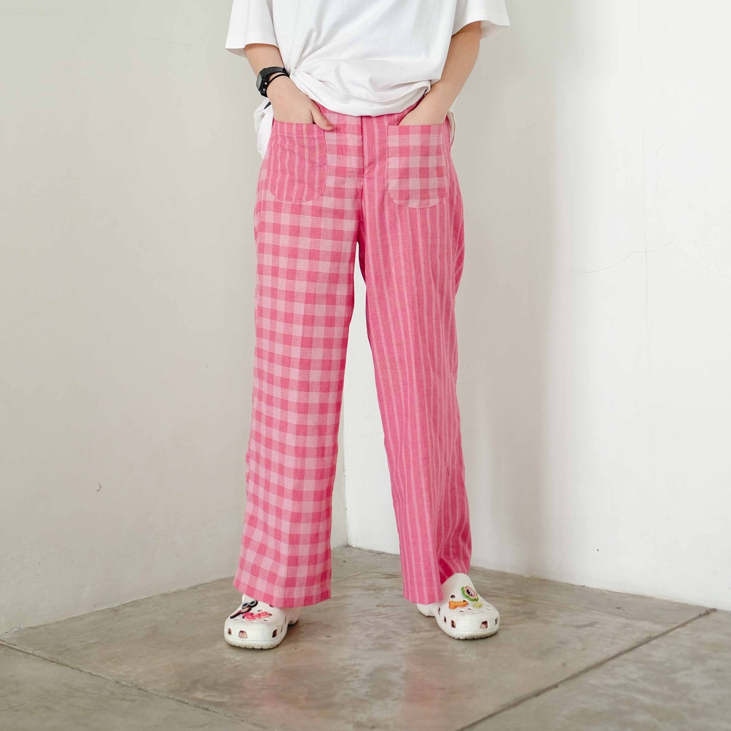 Jual Mopama SHE Pants / Celana Kulot kotak kotak Garis-Garis / Celana ...