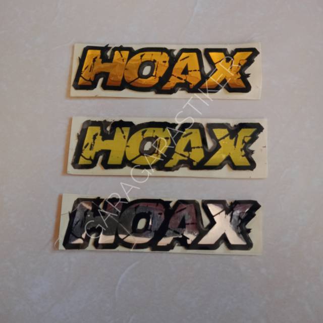 Jual Stiker Emblem Timbul Tulisan HOAX | Shopee Indonesia