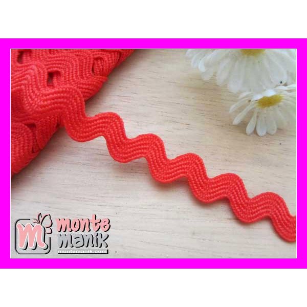 Jual Bahan Craft Renda Ricrac / Biku-biku Merah - RLN-013 | Shopee ...