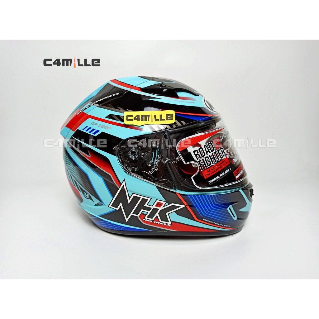 Jual HELM NHK GP 1000 MOTIF PLASMA LIGHT TOSCA RED SILVER DOUBLE VISOR ...