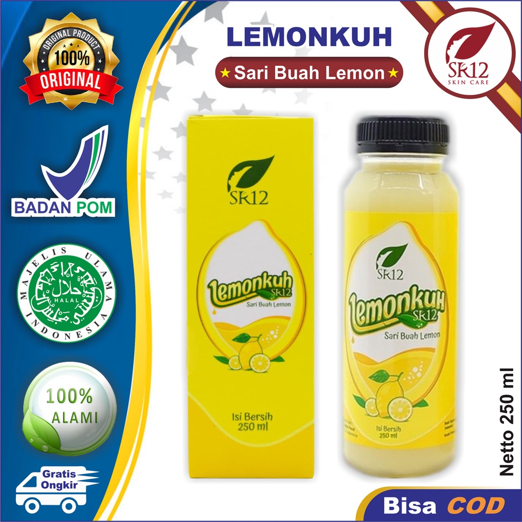 Jual Lemonkuh SR12 Herbal Netto 250 ml | Sari Buah Lemon SR12 Original ...