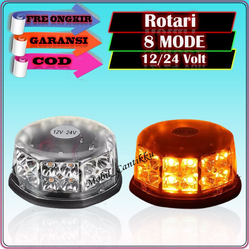 Jual Lampu Variasi Led Rotary Rotari Blitz Beacon 16 Mode Mobil Truk ...