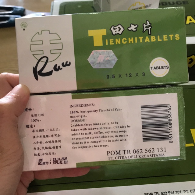 Jual Raw Tienchi Tablets (CITRA DELI) Papan | Shopee Indonesia