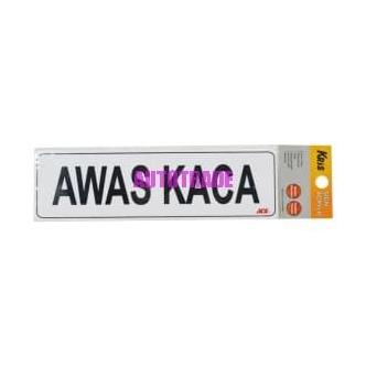 Jual KRIS SIGN ACRYLIC LABEL STICKER ANODIZED AKRILIK STIKER AWAS KACA ...