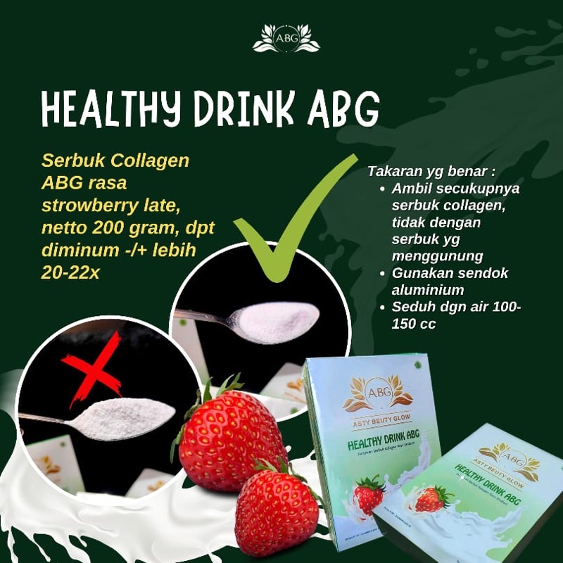 Jual PO Healthy drink Serbuk Collagen ABG kurang lebih 3 mingguan | Shopee Indonesia