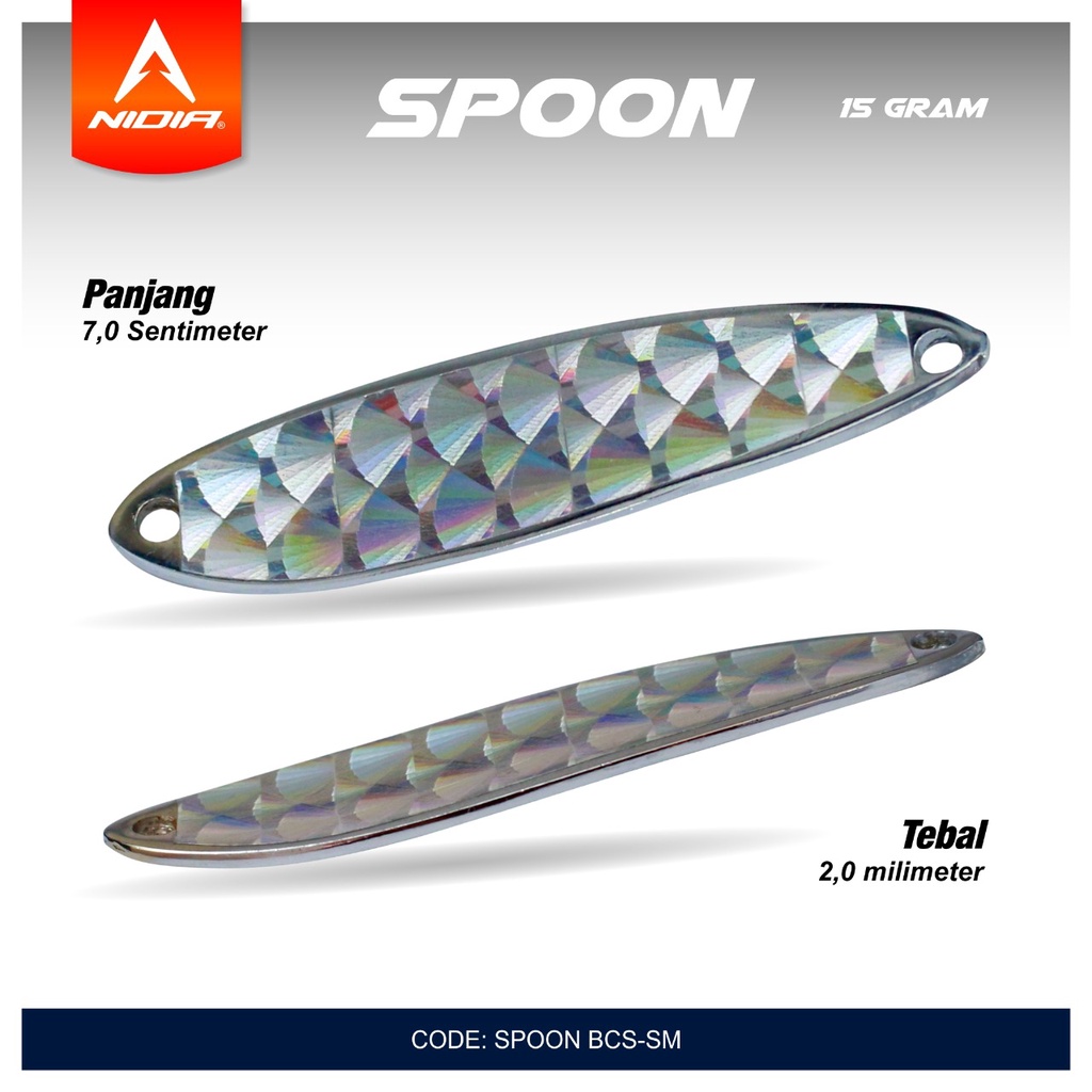 Jual Umpan Pancing Nidia Spoon Metal Lure Type S Spoon BCS SM 15GR | Shopee Indonesia