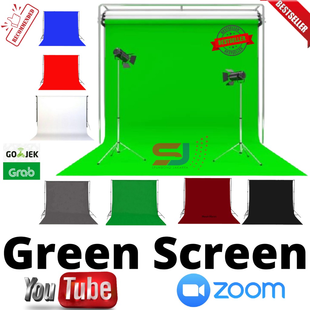 Jual Green Screen Youtuber baground Zoom 80 Gsm | Shopee Indonesia