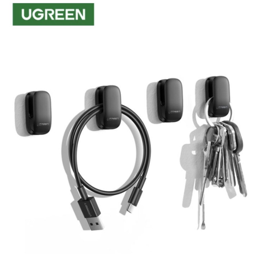 Jual UGREEN 4PC Hook Hangers Gantungan Dinding Tempel Kabel Kunci Klip ...