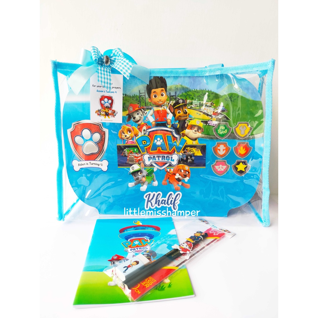 Jual Paket meja belajar + tas mika besar dan alat tulis souvenir ultah ...