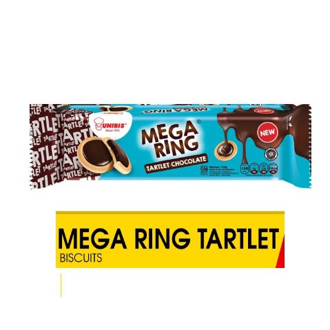 Jual Unibis Mega Ring Tartlet Chocolate 120 gr - Biskuit Unibis Mega ...