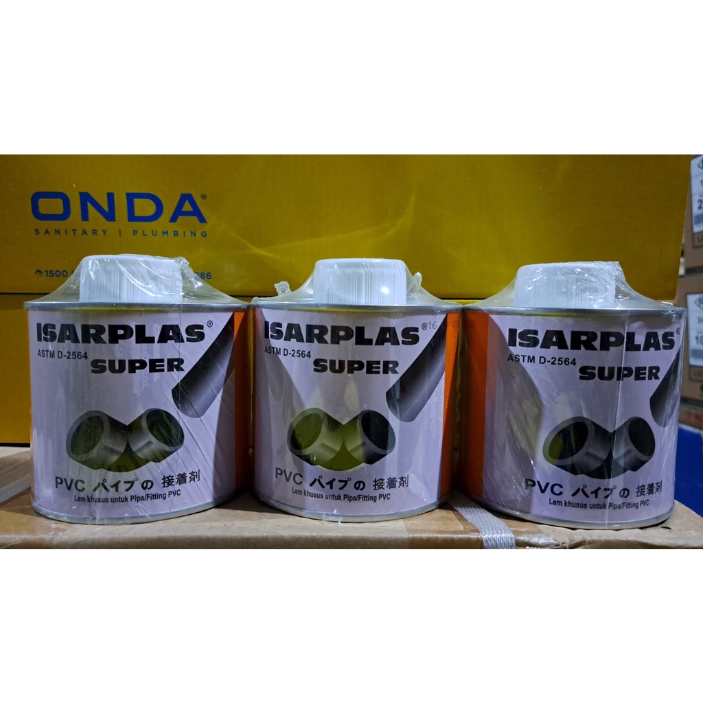 Jual Lem PVC ISARPLAS Original 400 Gr ( Kemasan Kaleng ) | Shopee Indonesia