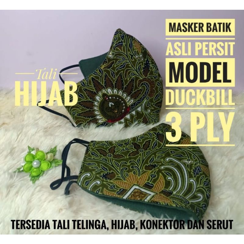 Jual Masker Batik Asli Persit Model Duckbill 3 Ply | Shopee Indonesia