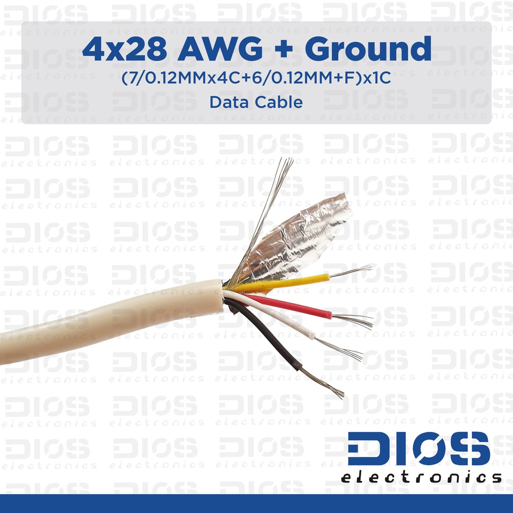Jual Kabel Data 4x28 AWG Serabut + Ground + Foil Creme (per meter ...