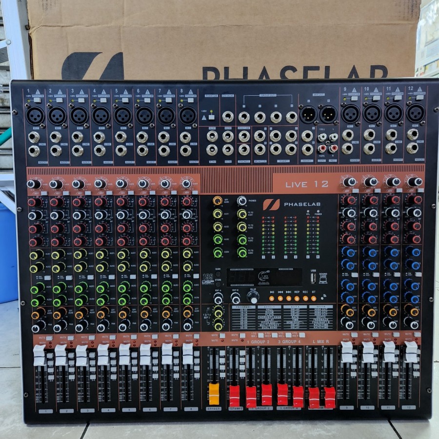 Jual MIXER AUDIO PHASE LAP LIVE12 / LIVE 12 12CH SOUNDCARD ORIGINAL ...