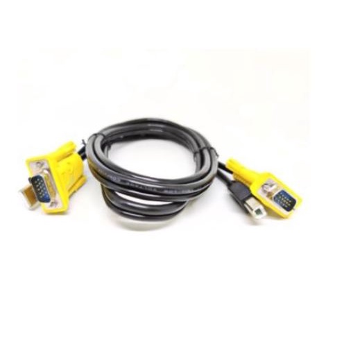 Jual Cable kvm 1.5 meter Vga d-sub Usb-B Usb-A 2.0 for keyboard video ...