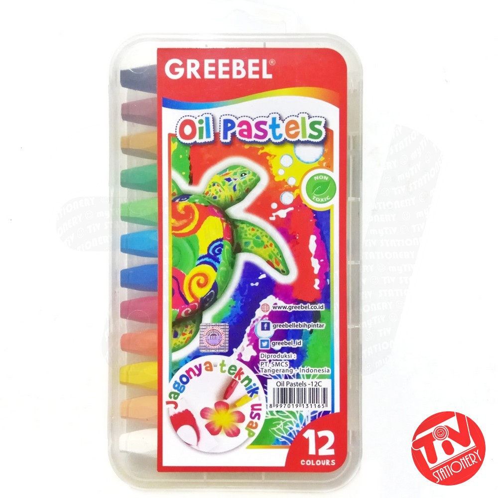 Jual Crayon GREEBEL Oil Pastels 12 Warna | Shopee Indonesia