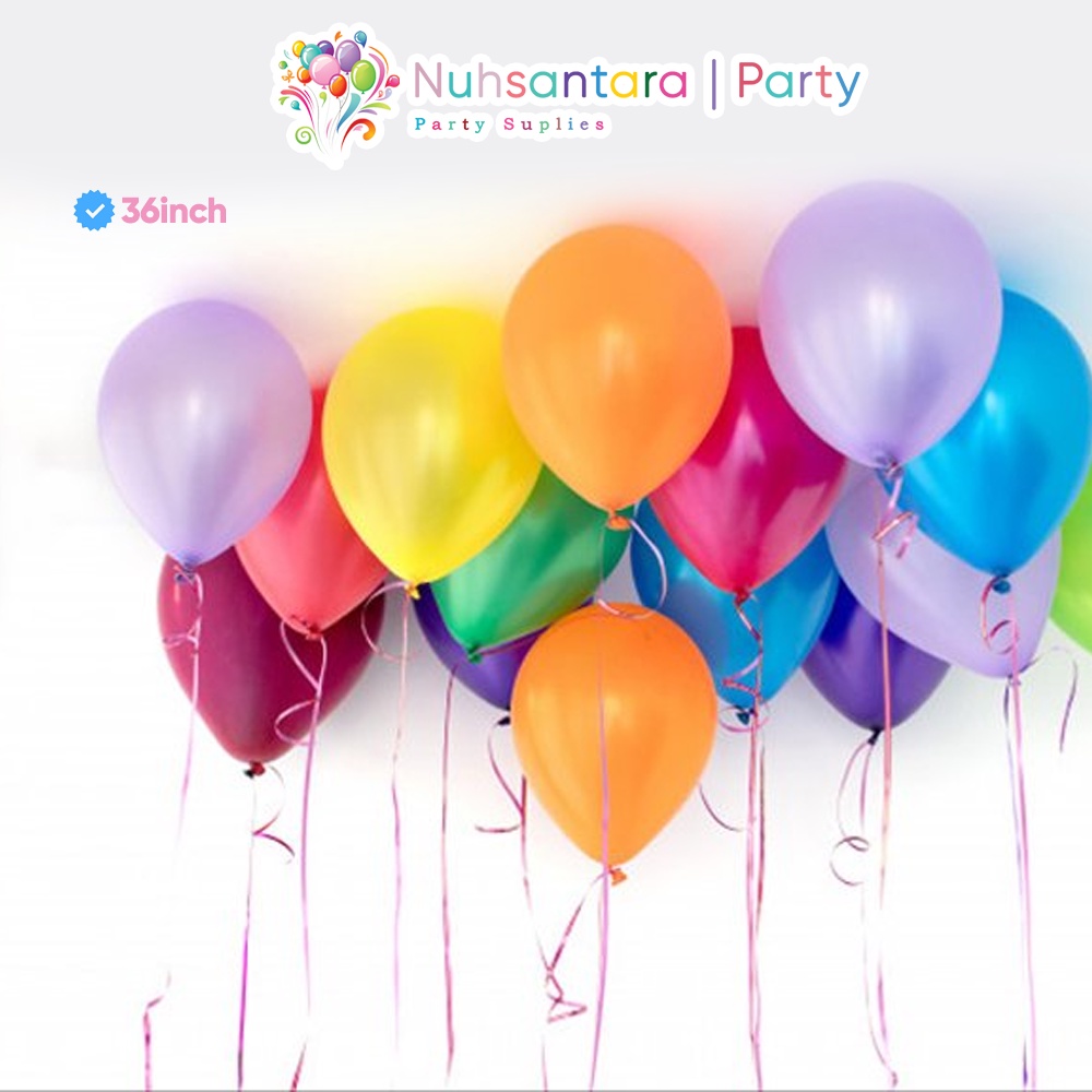 Jual Balon Latex Doff Warna Warni 36inch / Balon Pesta Ulang Tahun ...