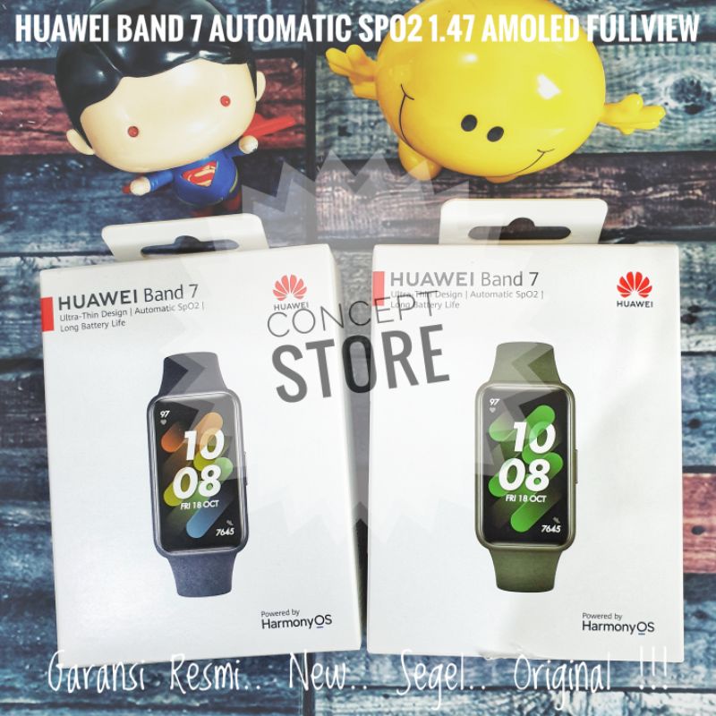Jual Huawei Band 7 Automatic SpO2 Heart Rate Amoled Display.. Garansi ...