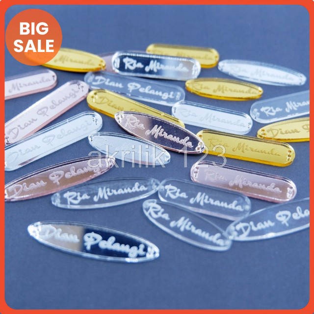 Jual [PROMO] Label Hijab Acrylic / Label Akrilik / Label Brand Akrilik ...