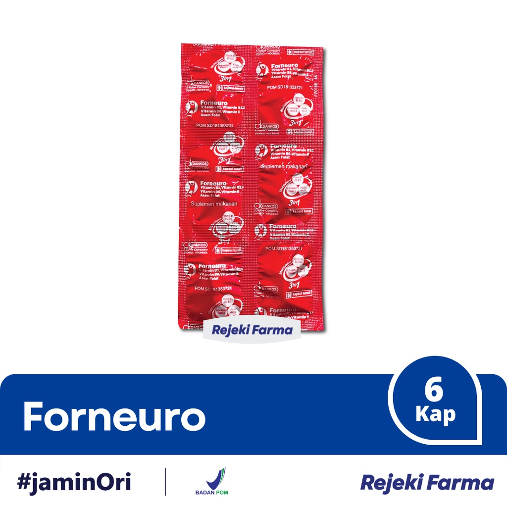 Jual Forneuro 1 Per Strip Isi 6 Kapsul - Suplemen Multivitamin dan ...