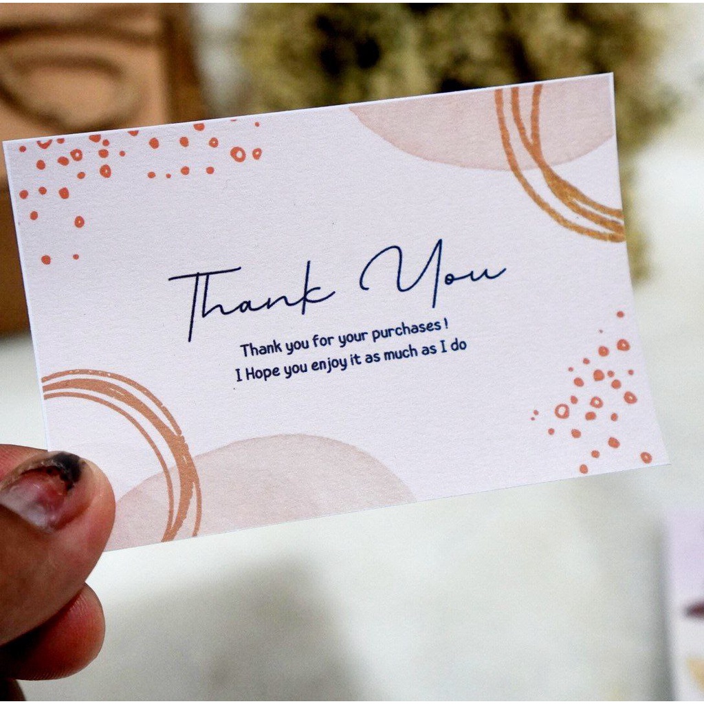 Jual Thankyou card custom design 6x9 CM / kartu ucapan thank you card ...