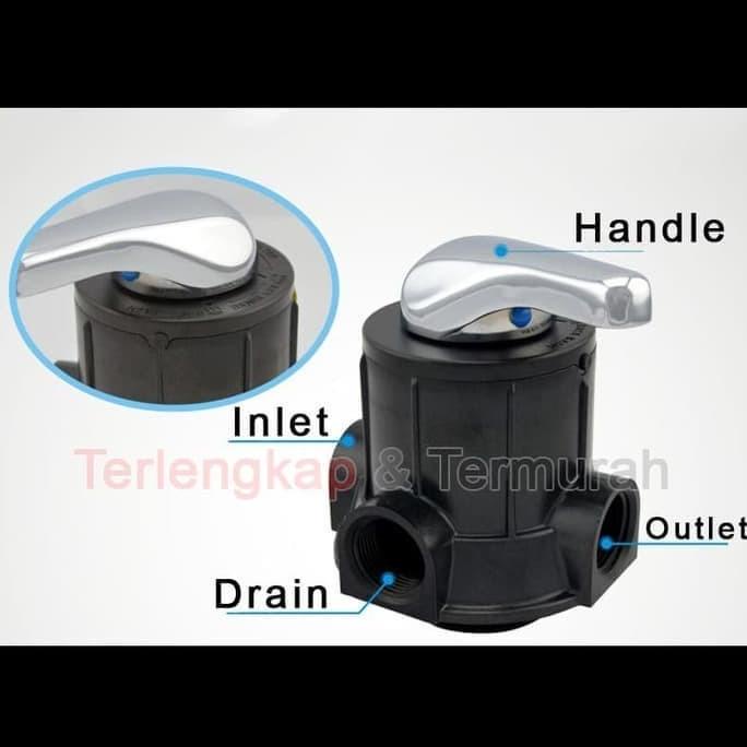 Jual 3 Way Filter Valve - Kepala filter / Head FRP Filter | Shopee ...