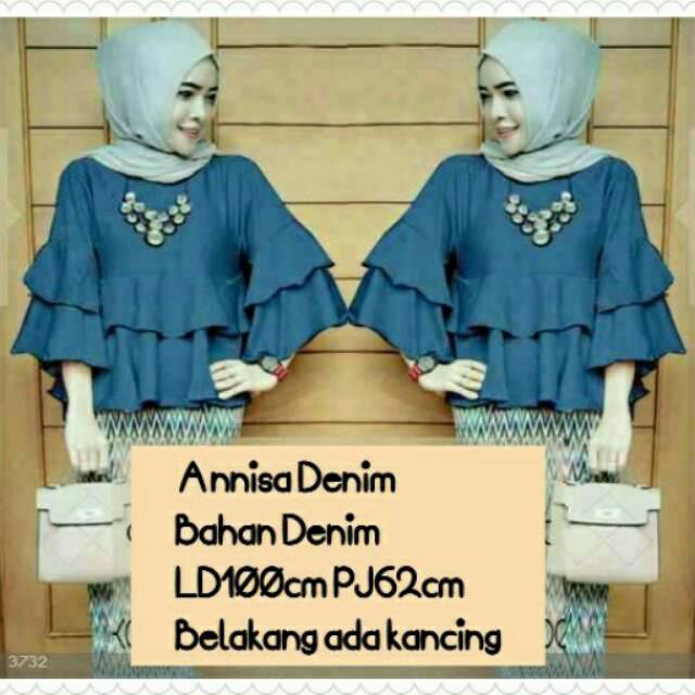 Jual Anisa Denim (hanya atasan) | Shopee Indonesia
